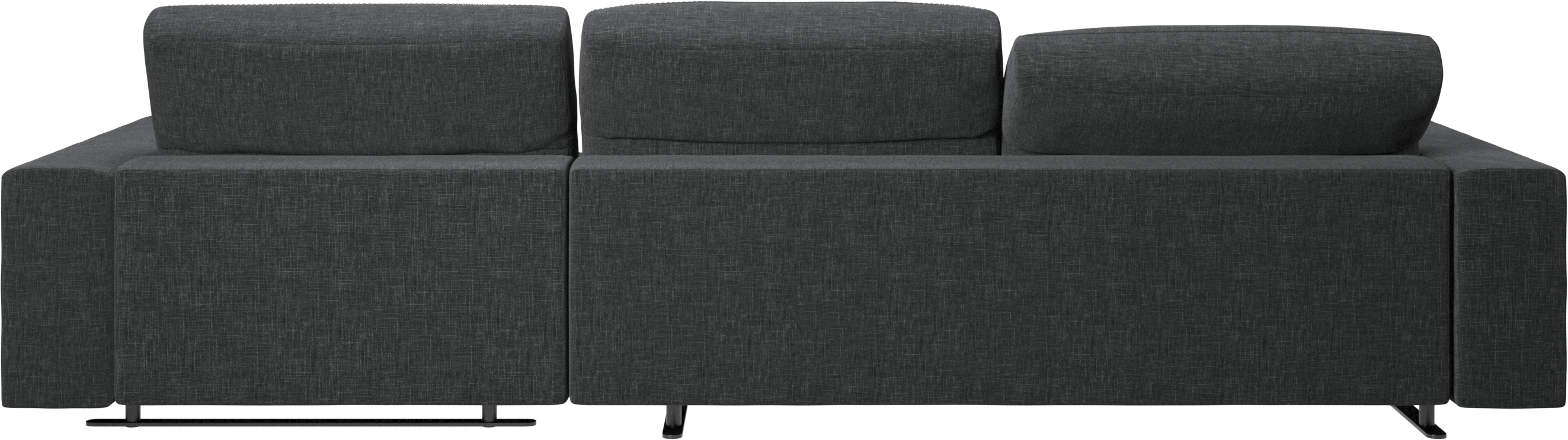 Hampton sofa with adjustable back and resting unit left side, storage right side | BoConcept